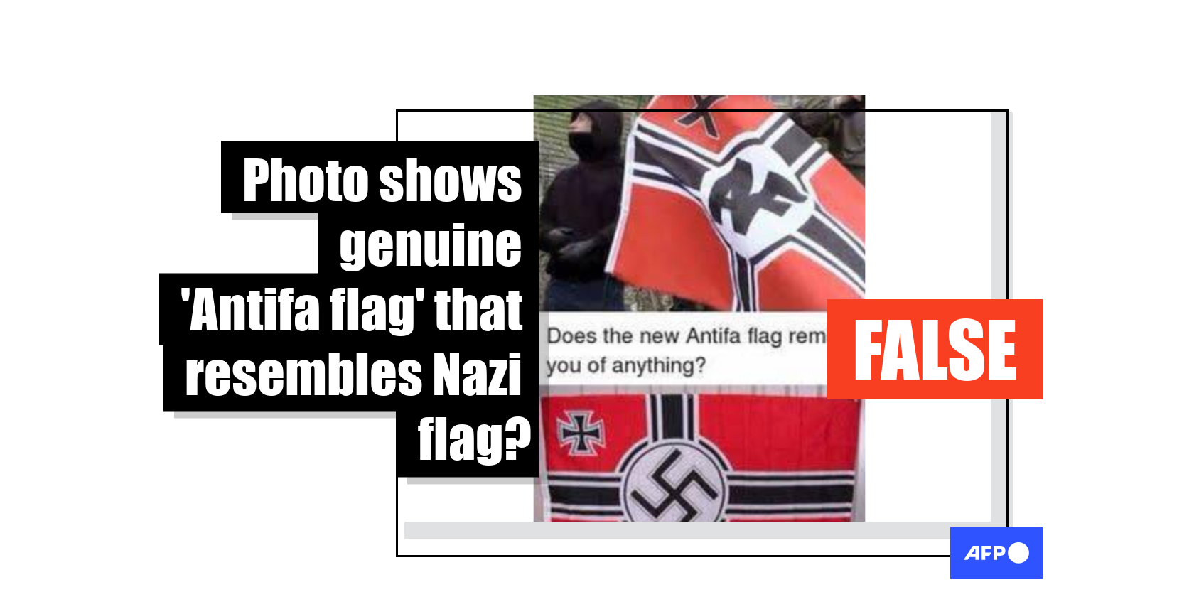 The purported flag has been doctored from a flag seen at a UK far-right ...