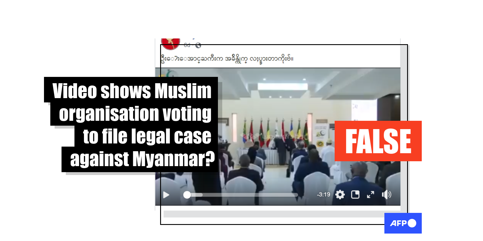 This video actually shows an international Muslim organisation ...