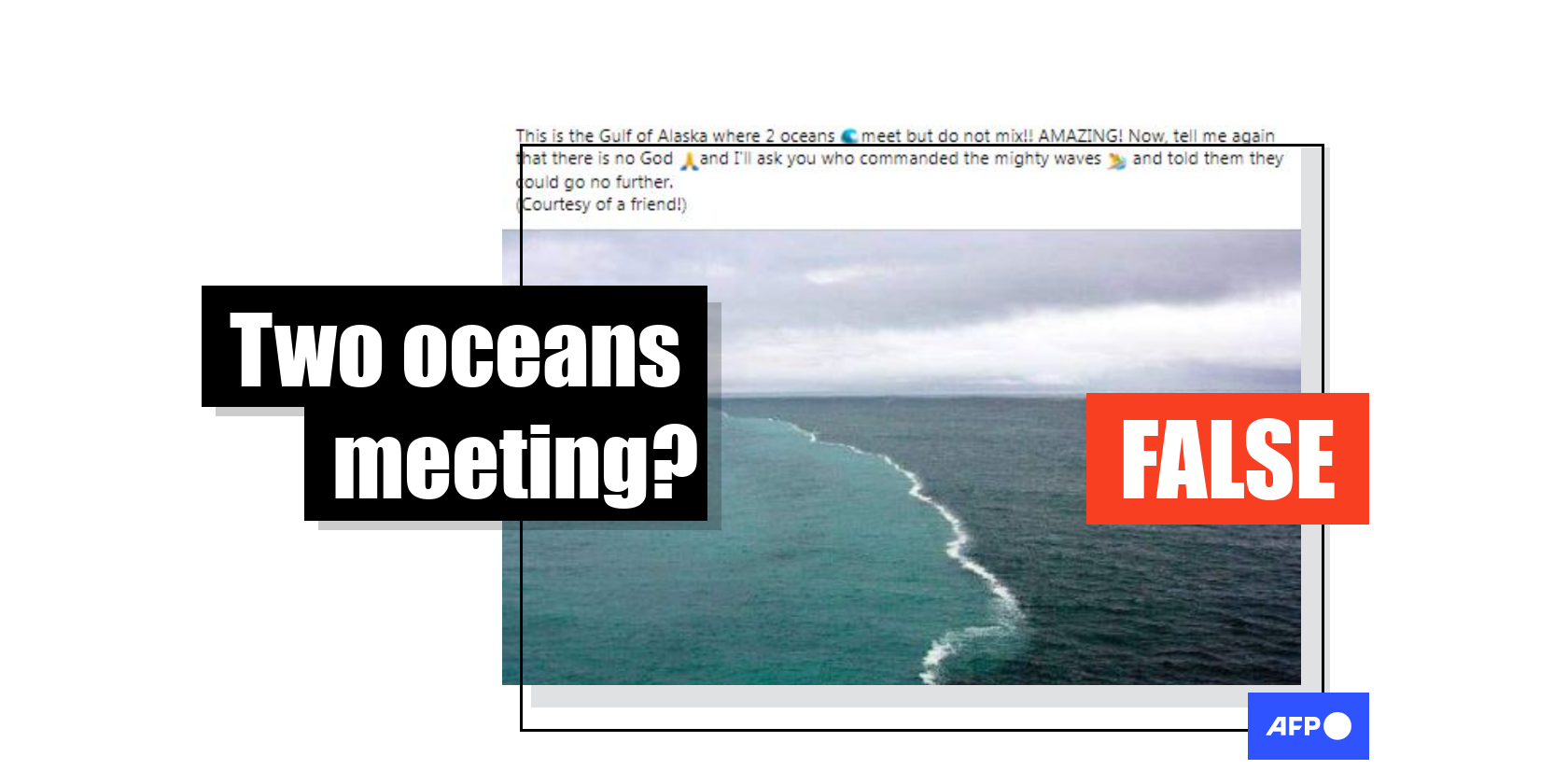 Photos and videos shared with false claims about oceans meeting in Gulf ...