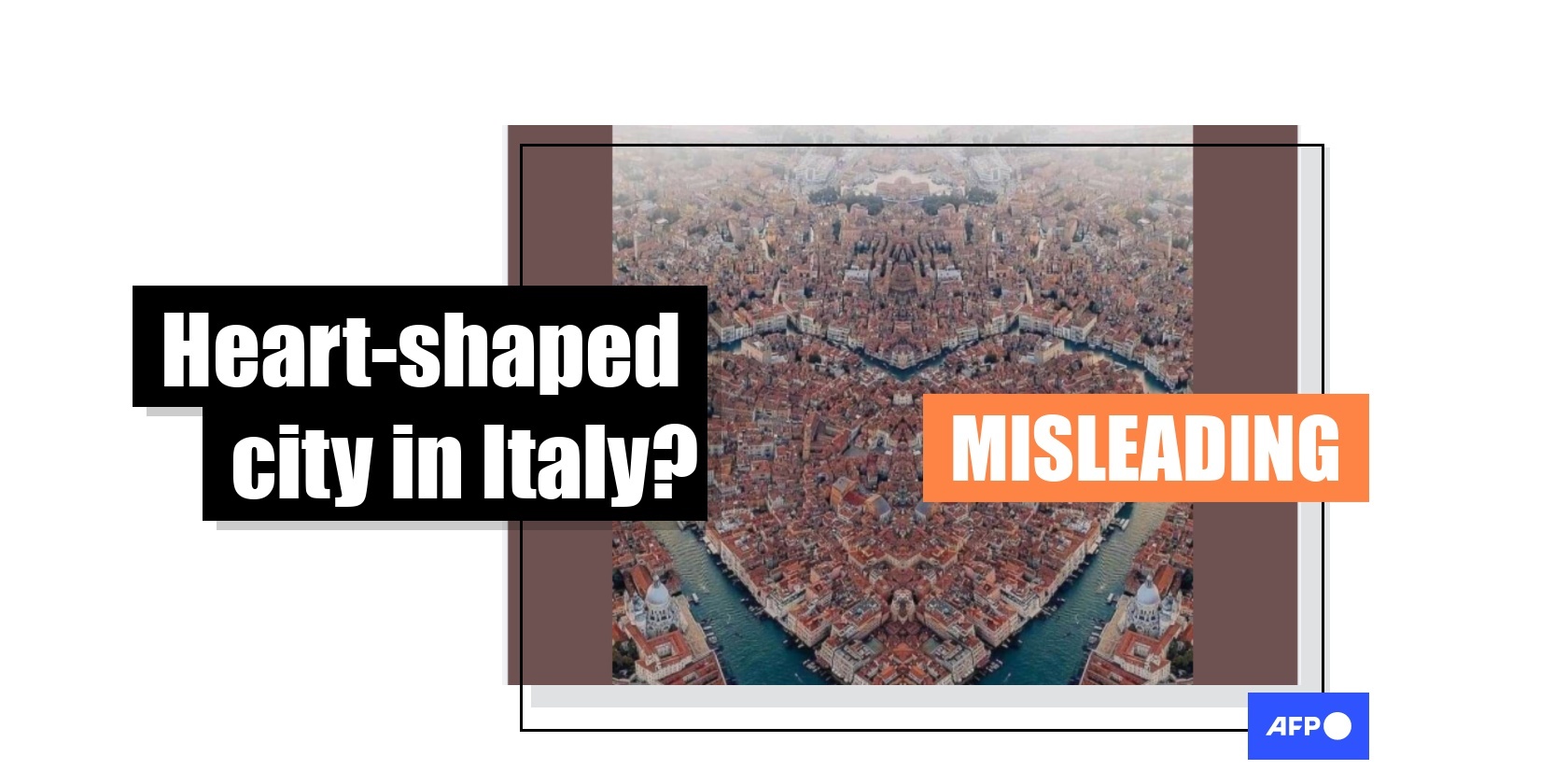 This image was created by mirroring an aerial photo of Venice | Fact Check