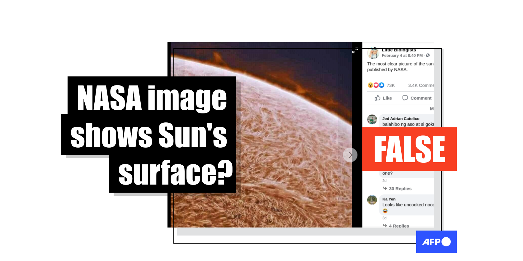 This is an edited photo of the Sun created by an independent ...