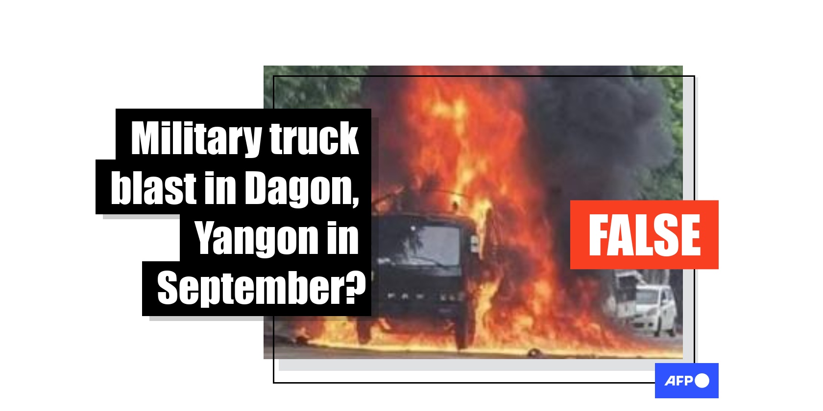 This photo shows an explosion in Yangon's Tamwe township in June 2021 ...