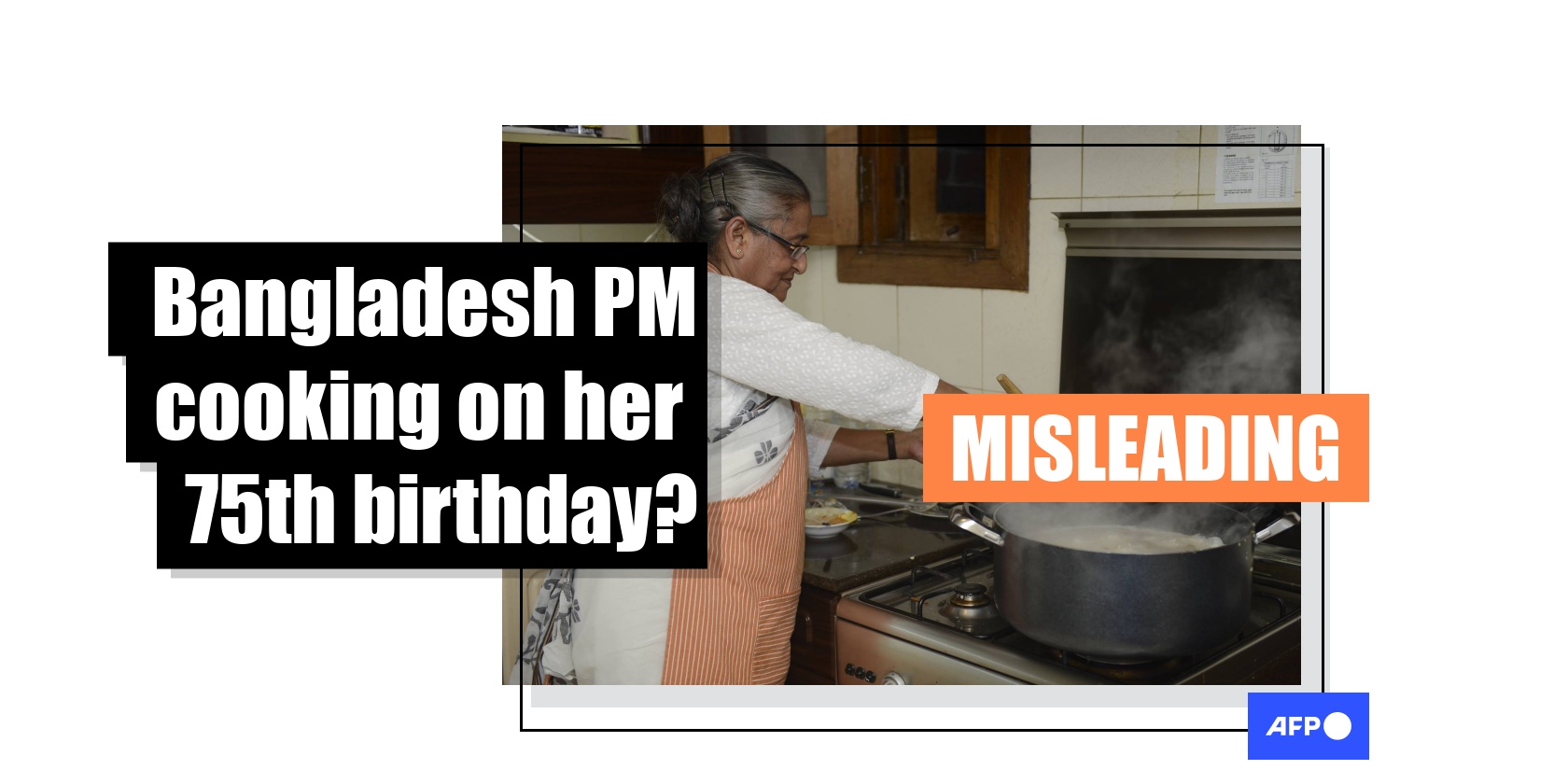 This photo shows Sheikh Hasina cooking on her son's birthday in 2013 ...
