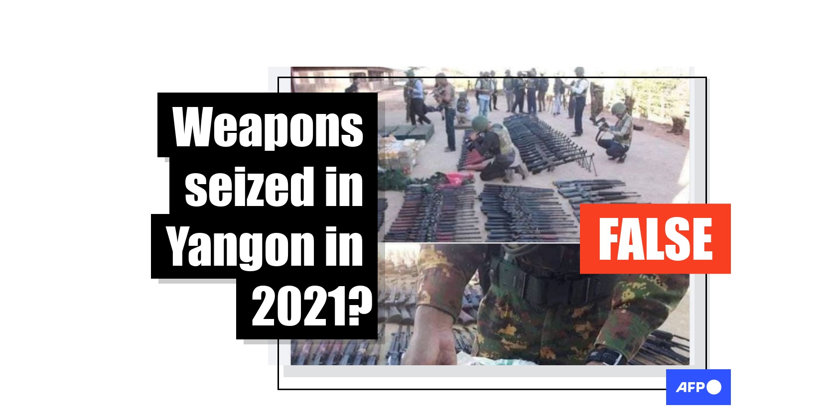 These photos circulated in reports about arms and ammunition seized in ...