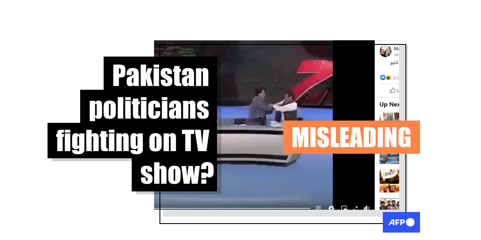 This video has circulated in reports about a fight on an Afghan TV show ...