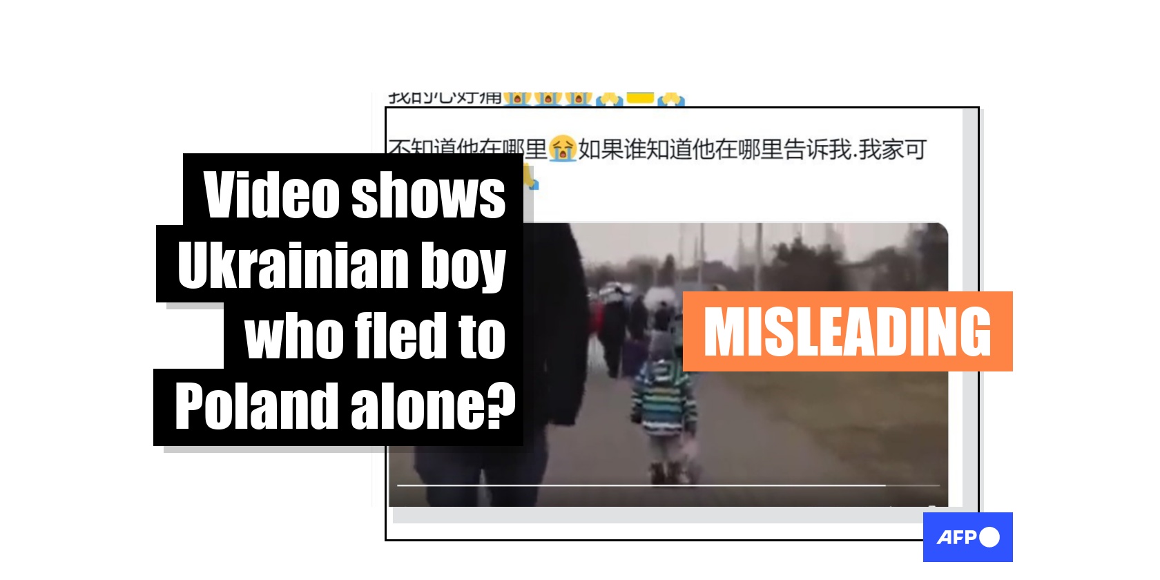 Video of crying boy at Polish border shared with misleading claim 'he ...