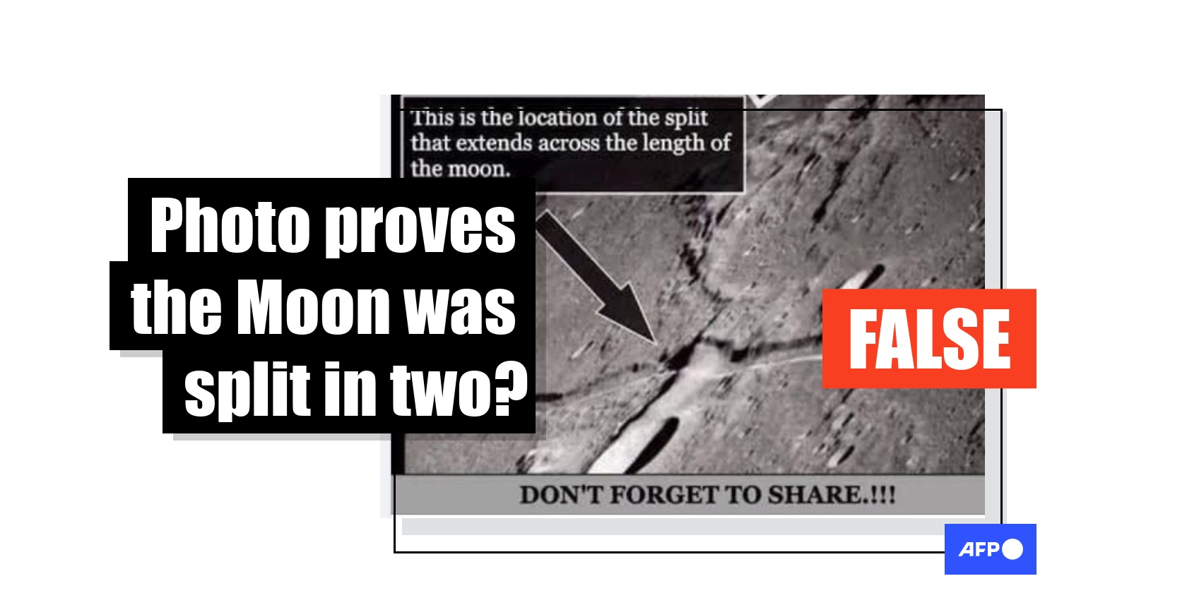 Social media posts falsely claim the Moon 'was once split in two ...