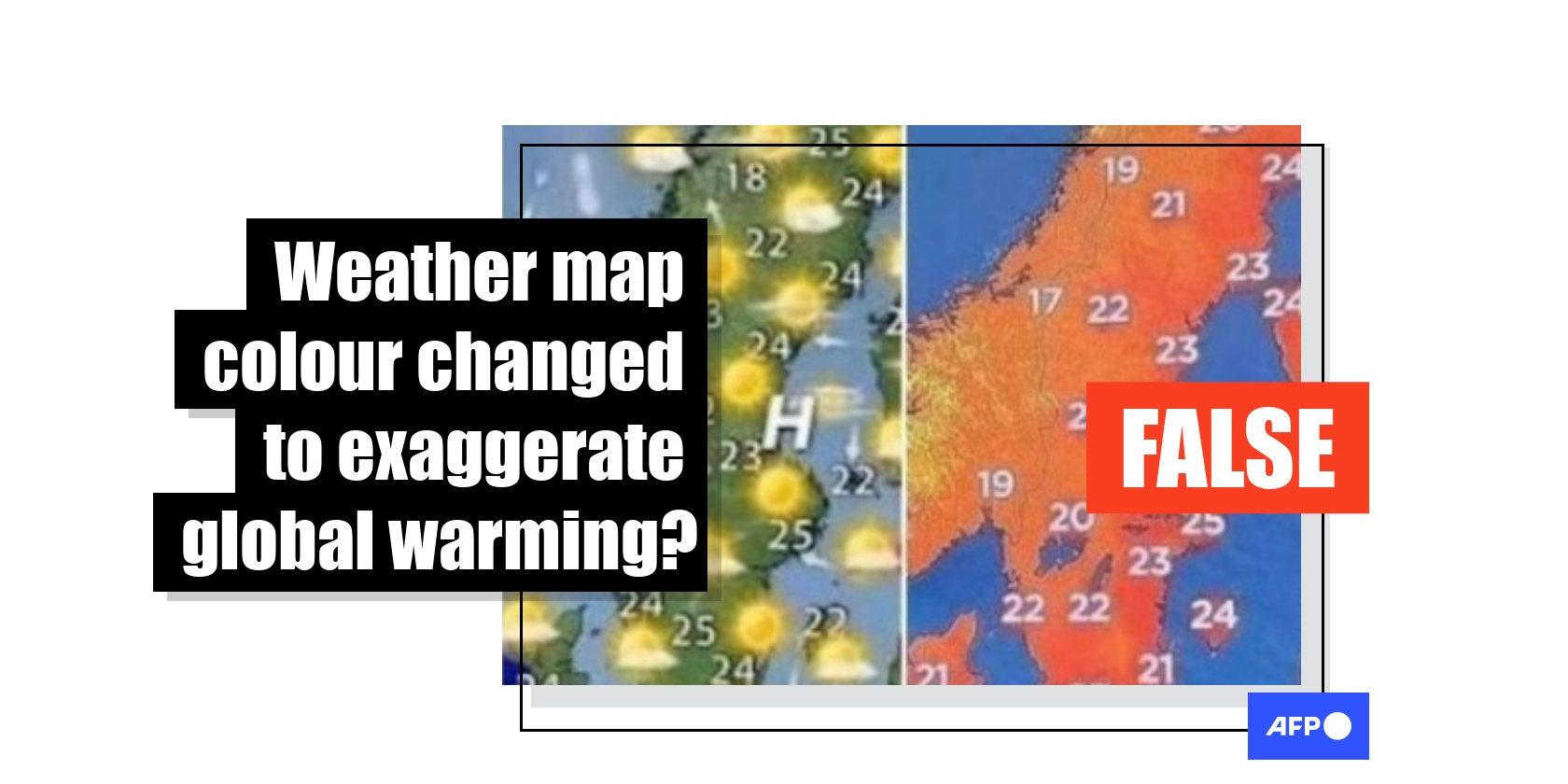 Weather map colour was not changed to exaggerate global warming | Fact ...