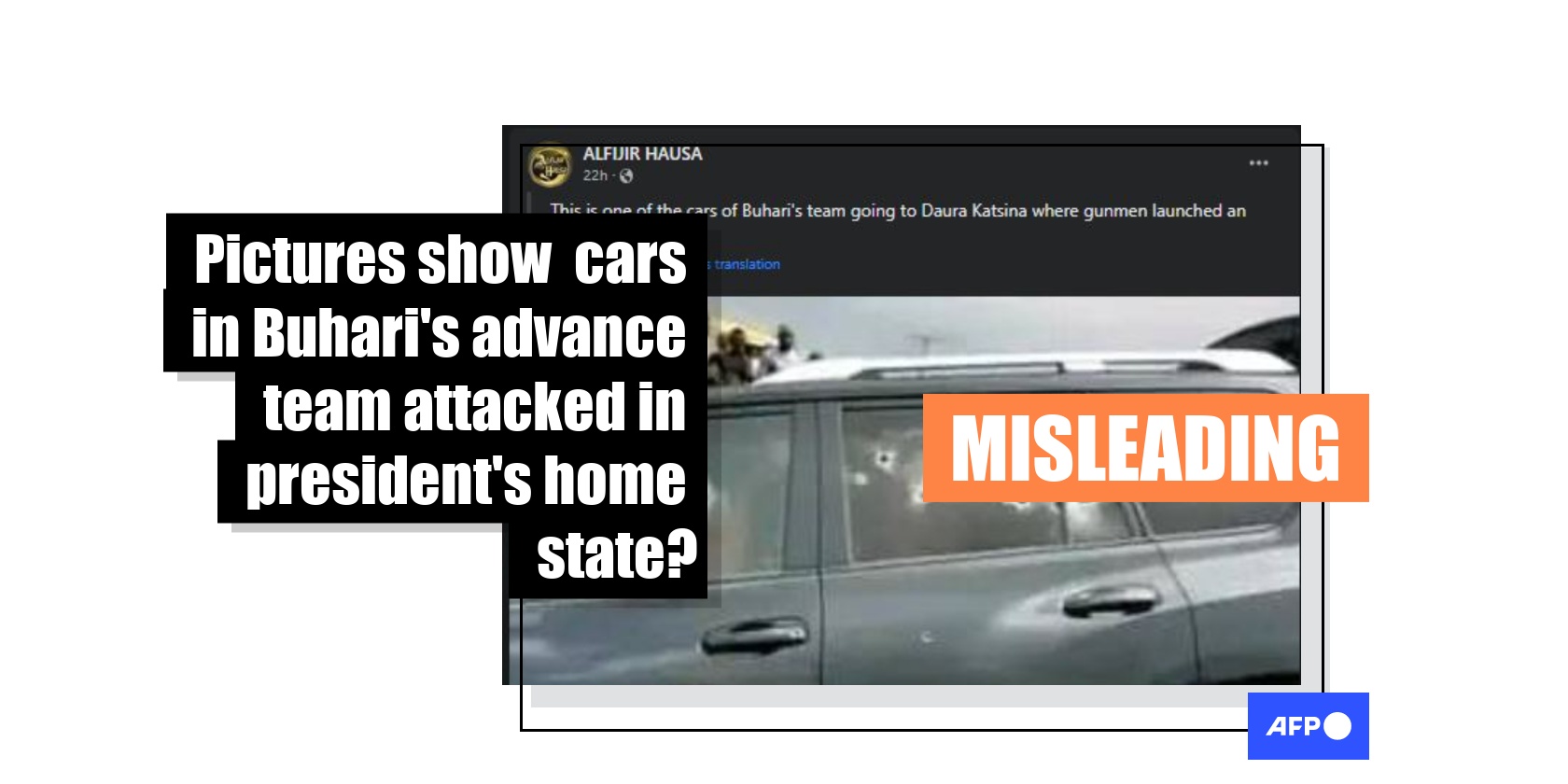 Pictures of bullet-riddled vehicles unrelated to July 2022 attack on ...