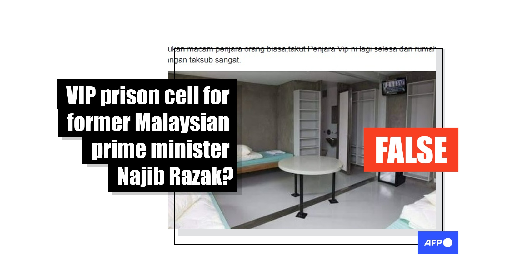Photo of Swiss prison misrepresented as VIP cell where Malaysia's ex-leader would be jailed ...