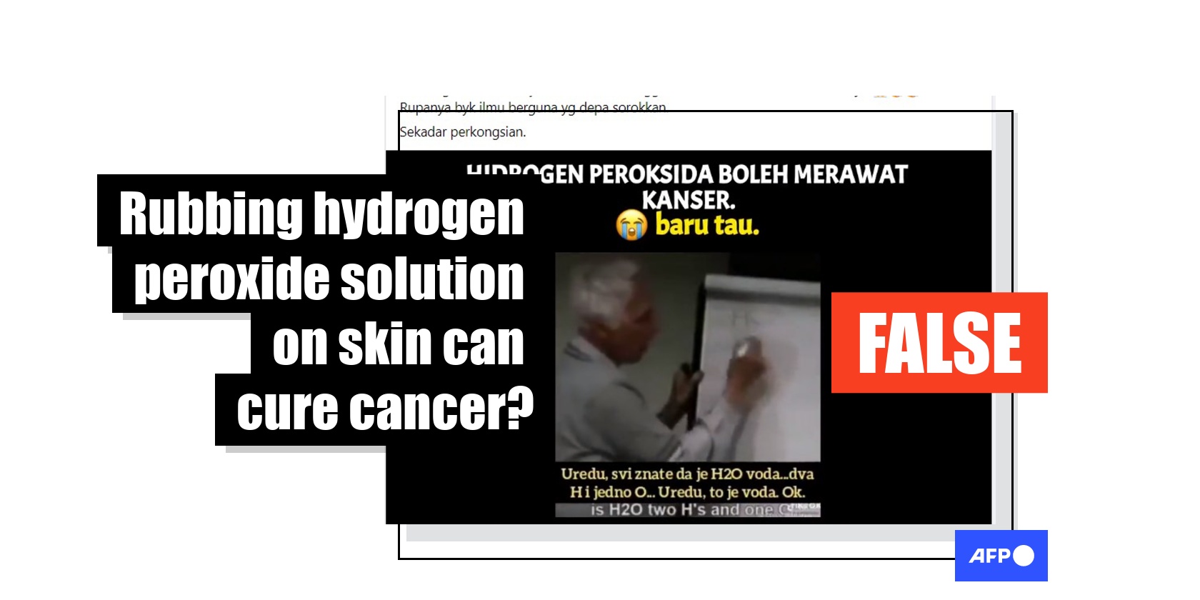 Posts falsely claim rubbing hydrogen peroxide on your skin can treat ...