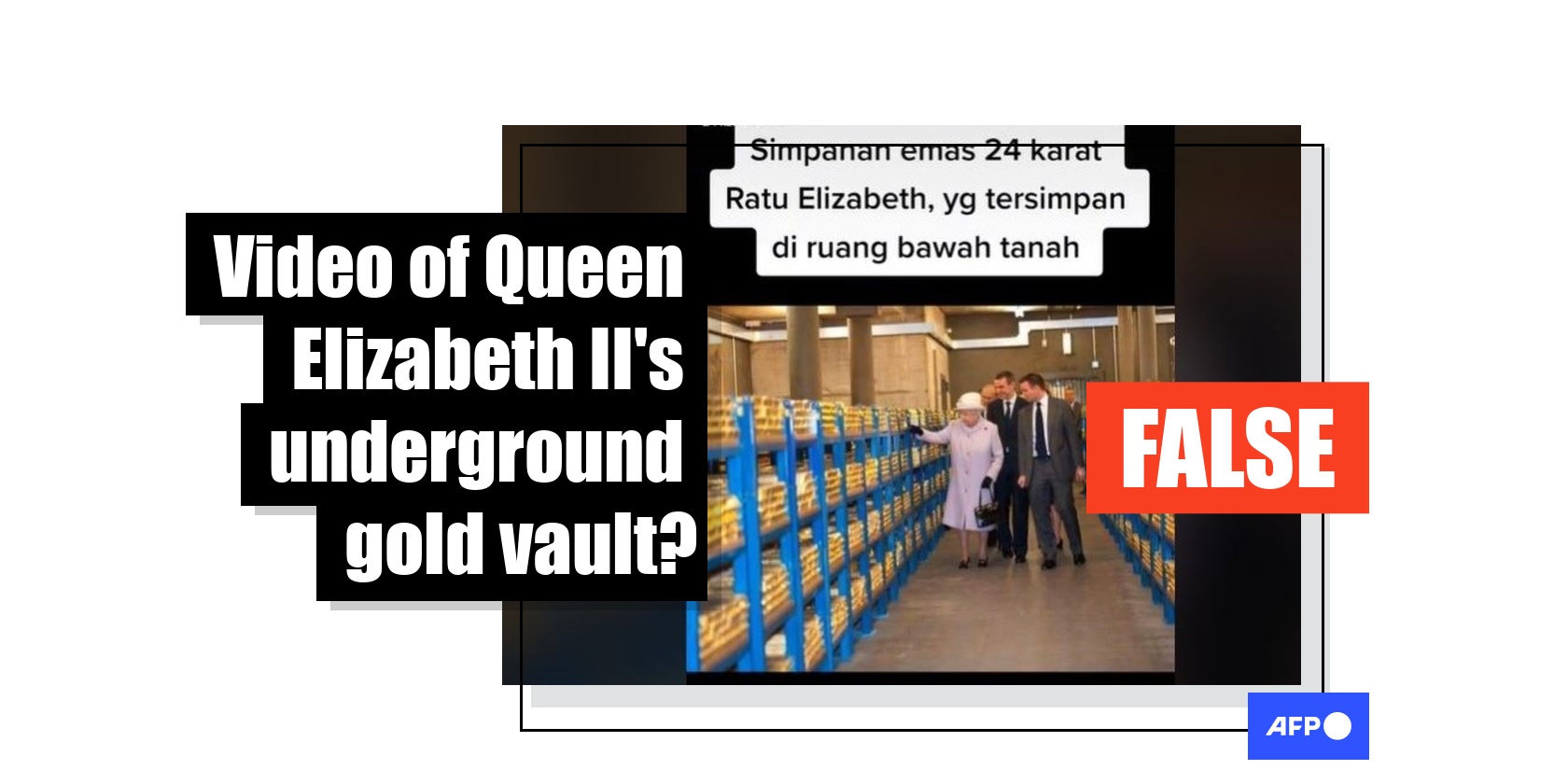 This video does not show Queen Elizabeth II 'on visit to personal gold ...