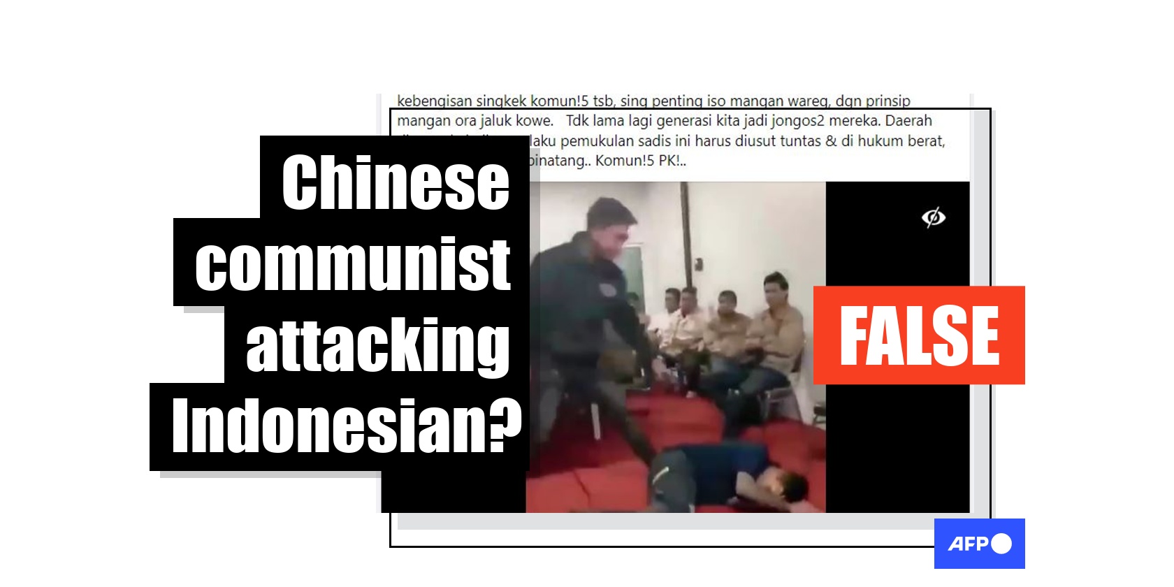 Thailand assault video falsely shared as 'Chinese communist beating Indonesian' | Fact Check