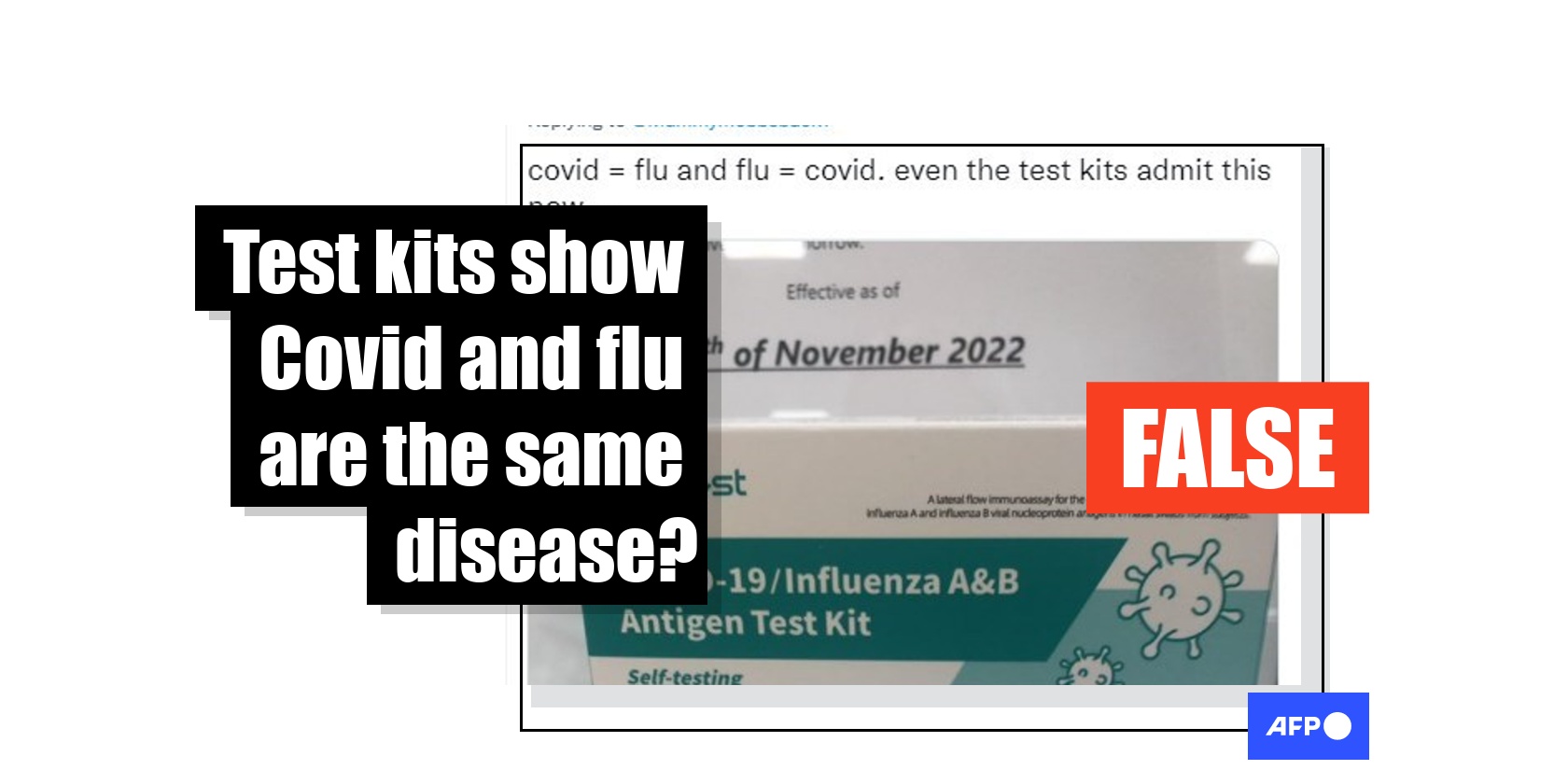 Combined Covid and flu self-test kits do not 'prove the two diseases ...