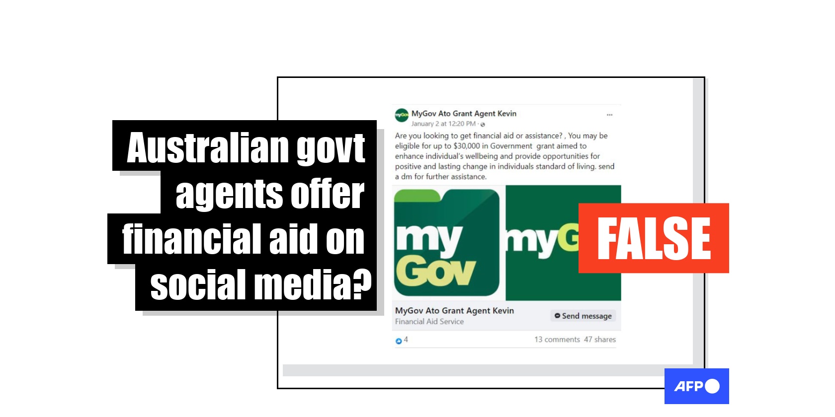 Scam posts target Australians with fake financial aid offer | Fact Check
