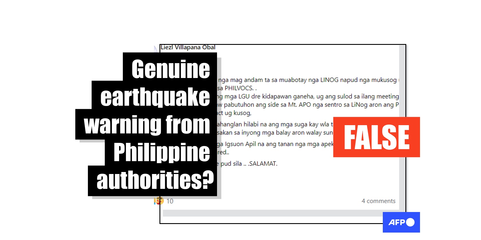 Philippine earthquakes spark fake online warning of further tremors ...