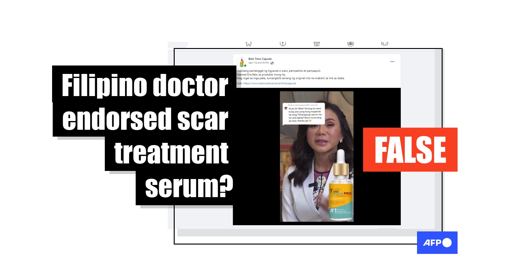 Edited video of Filipino doctor shared in posts about unregistered scar ...