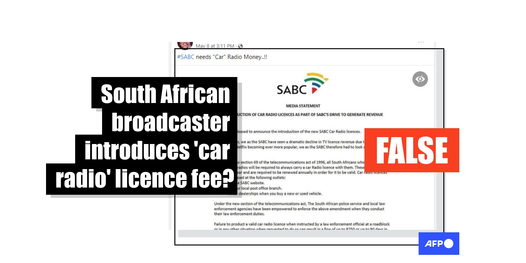 Hoax statement falsely claims South African broadcaster to charge ...