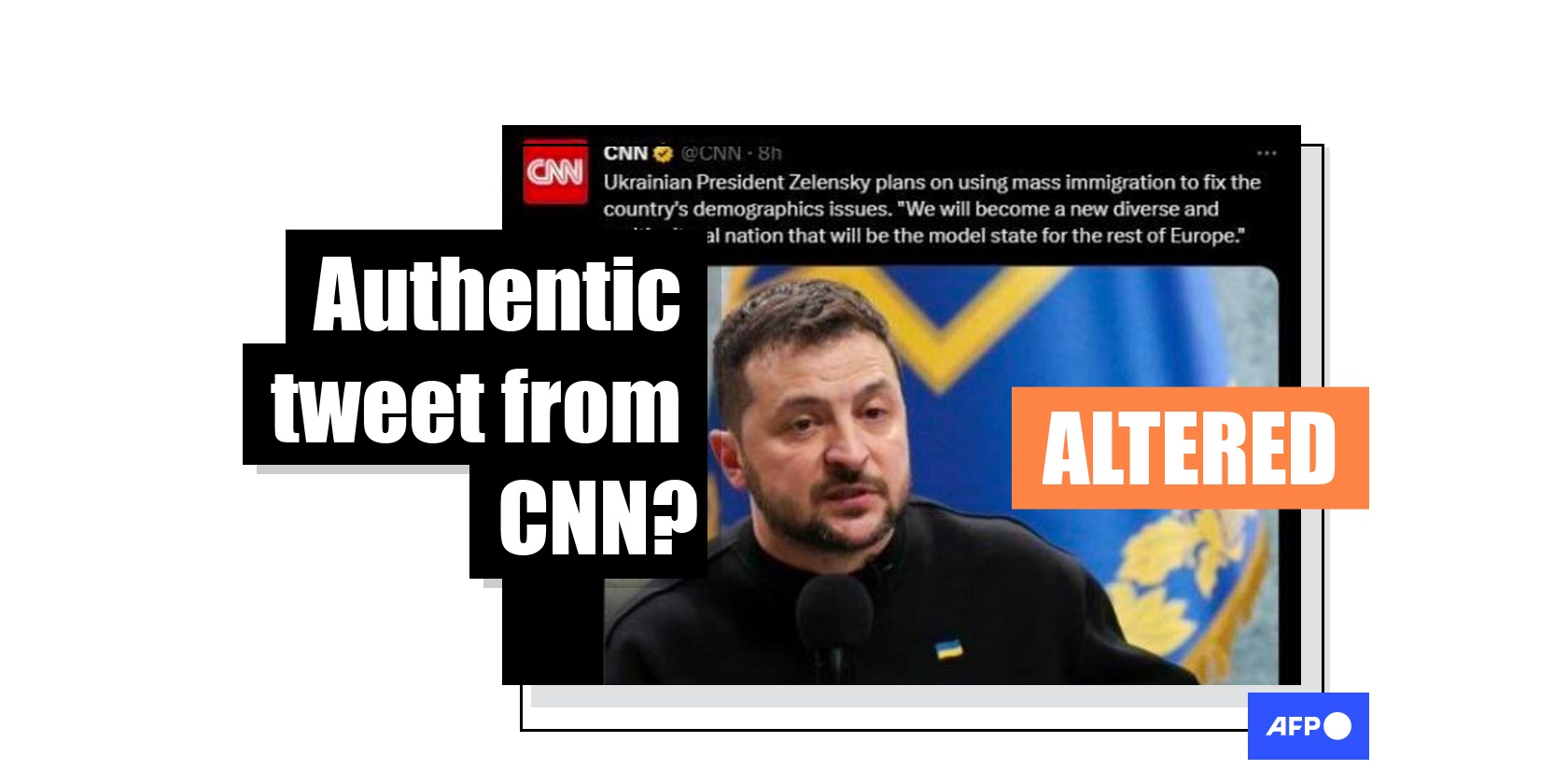Fake CNN tweet on Zelensky, immigration spreads online | Fact Check