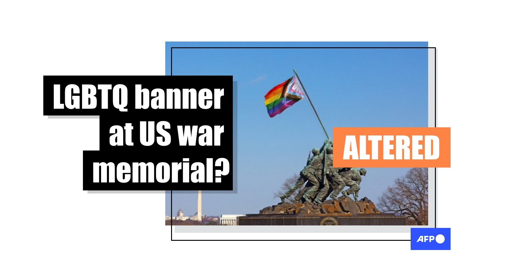 Photo of pride flag at Marine Corps memorial is doctored | Fact Check