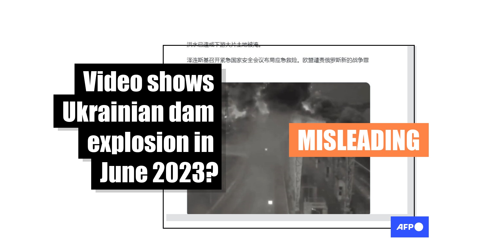 Old video of explosion at Ukrainian dam falsely linked to latest blast ...