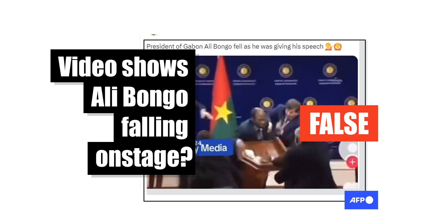 Old clip of Burkina minister’s onstage fall misrepresented as showing ...