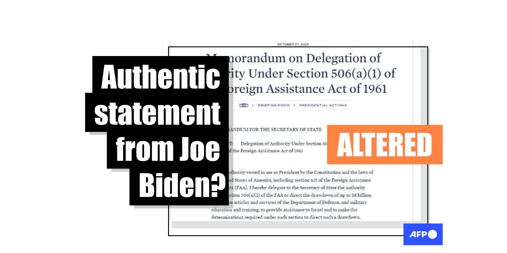 Fake White House document distorts US aid to Israel | Fact Check