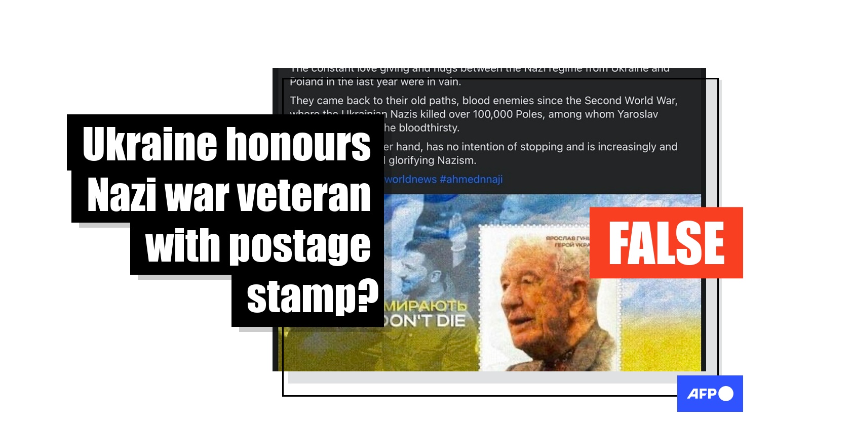 Posts falsely claim Ukraine issued stamps to honour Nazi figure from ...