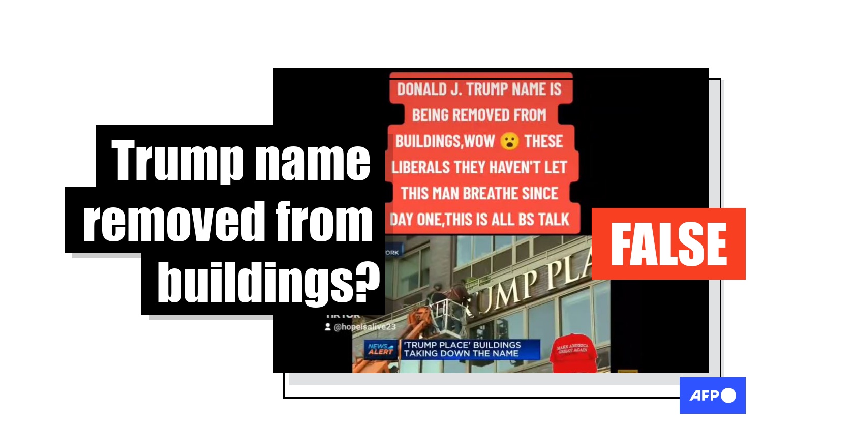 Posts falsely say Trump name erased from New York properties | Fact Check