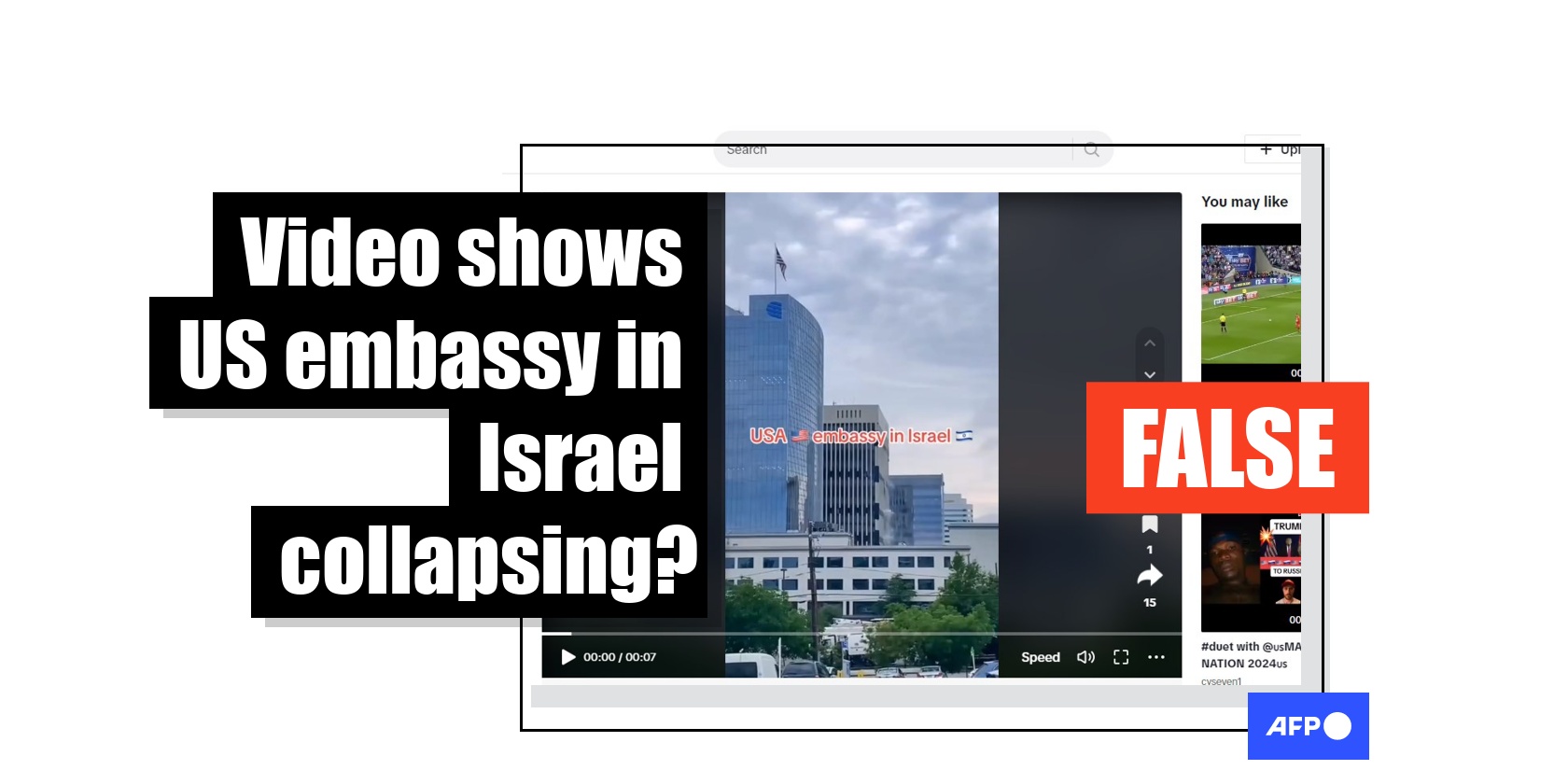 Post shows planned demolition of building in US, not embassy collapse ...