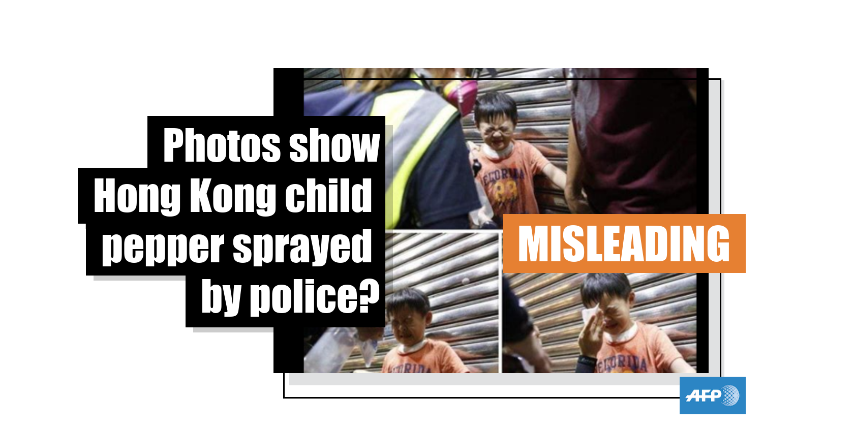 The child was crying after being exposed to tear gas in Hong Kong ...