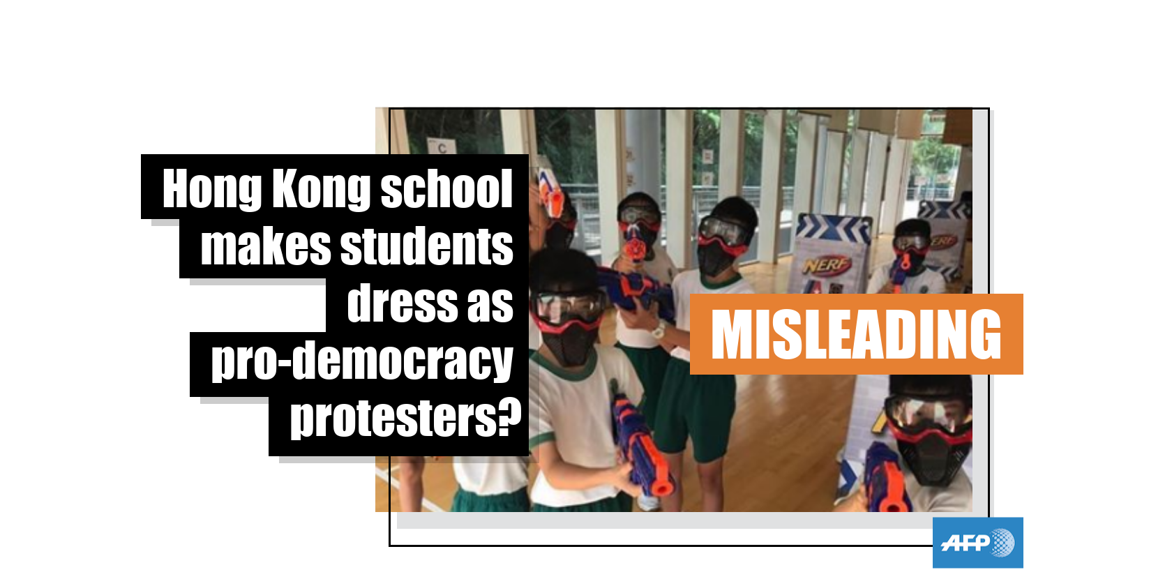 This photo shows Hong Kong students participating in a school event ...
