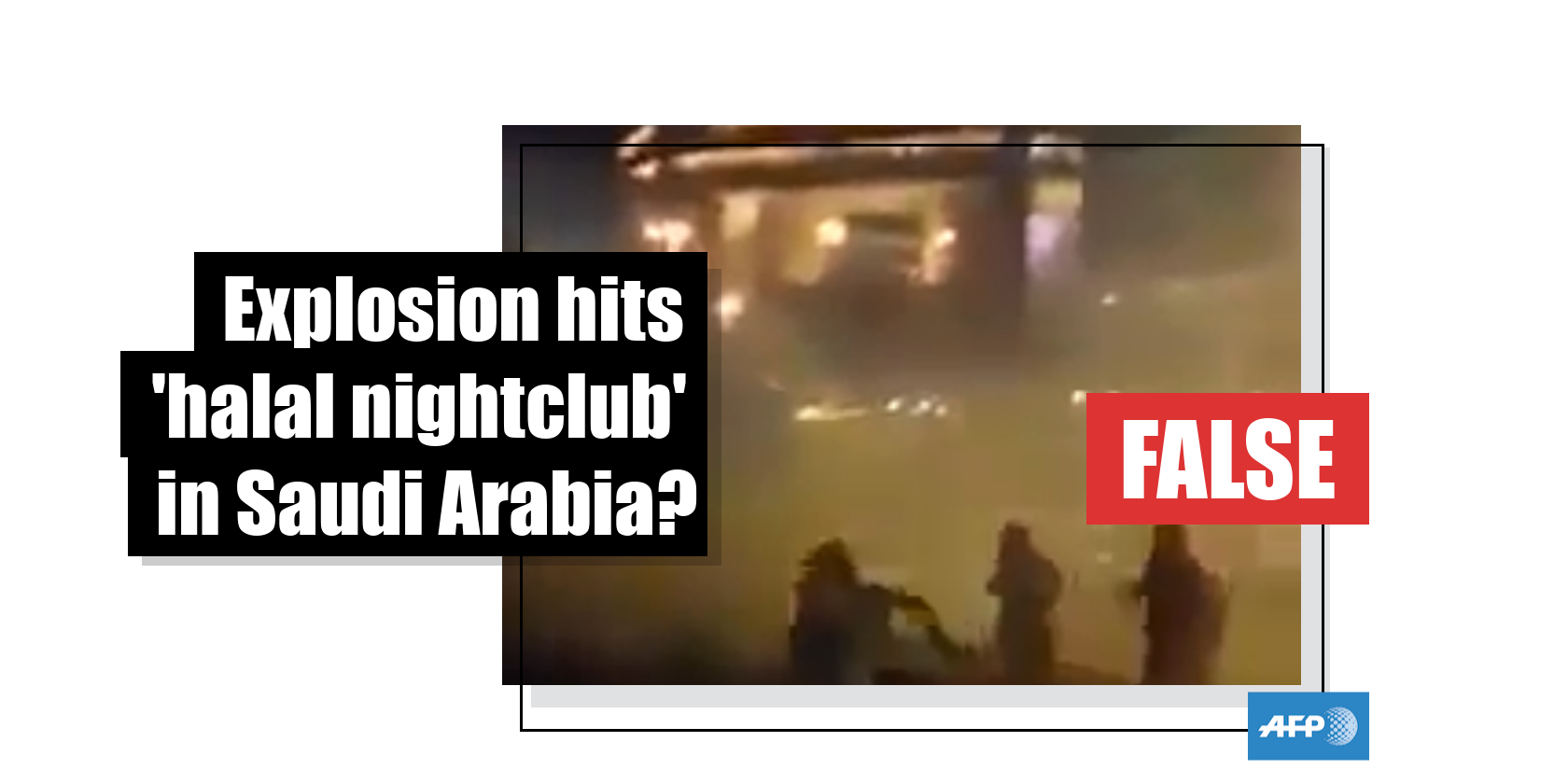 This video shows a protest in Kuwait, not an explosion at a nightclub ...