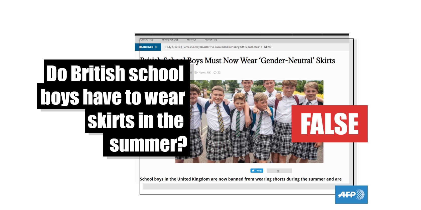 No, Britain is not introducing a policy requiring boys to wear skirts ...