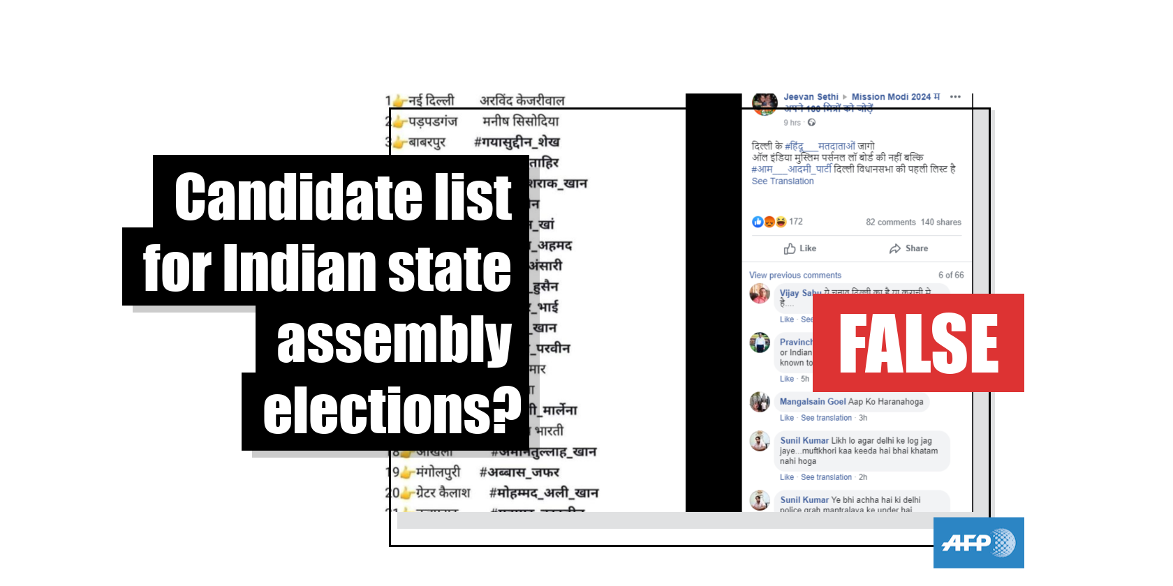 This is not a genuine list of state assembly election candidates for an ...