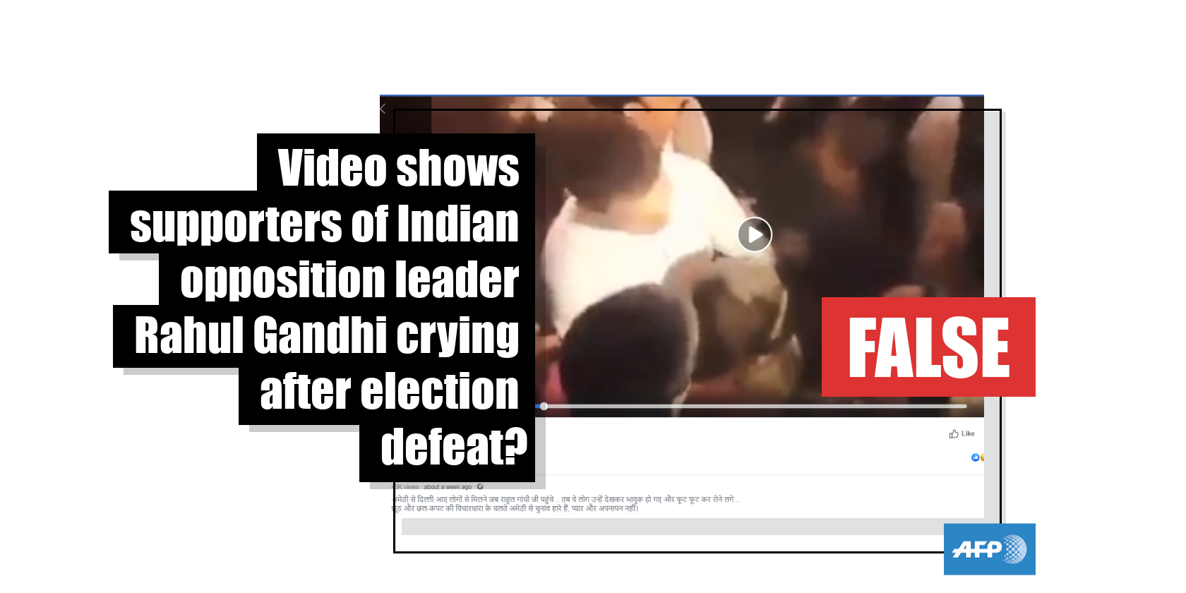 No, this video does not show supporters of Rahul Gandhi crying after ...
