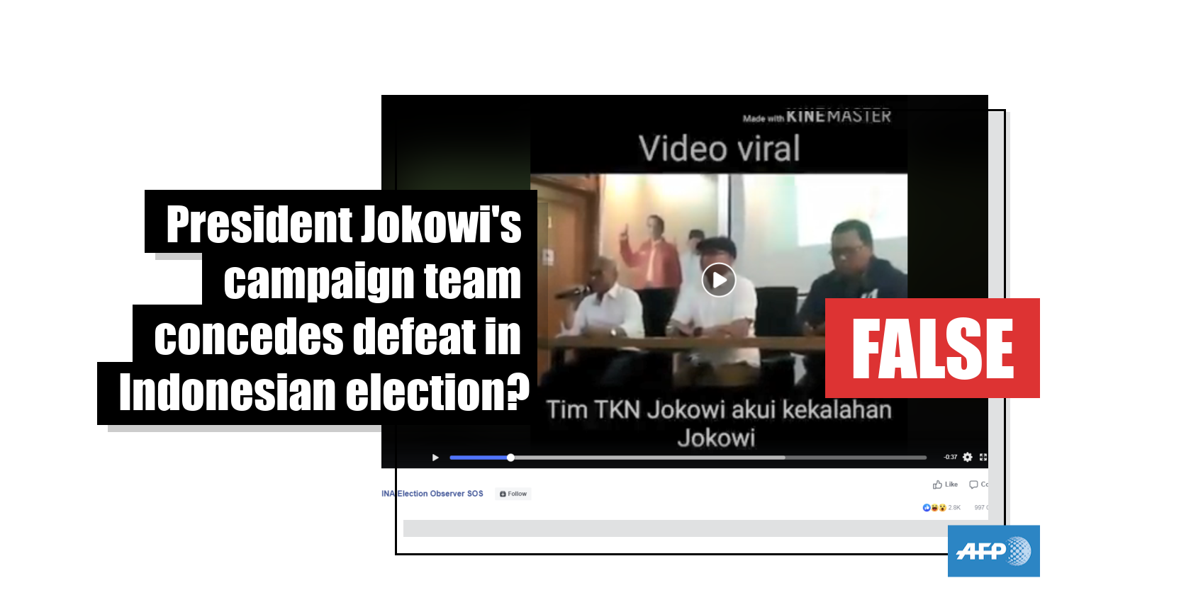 No, this clip does not show President Joko Widodo’s re-election ...
