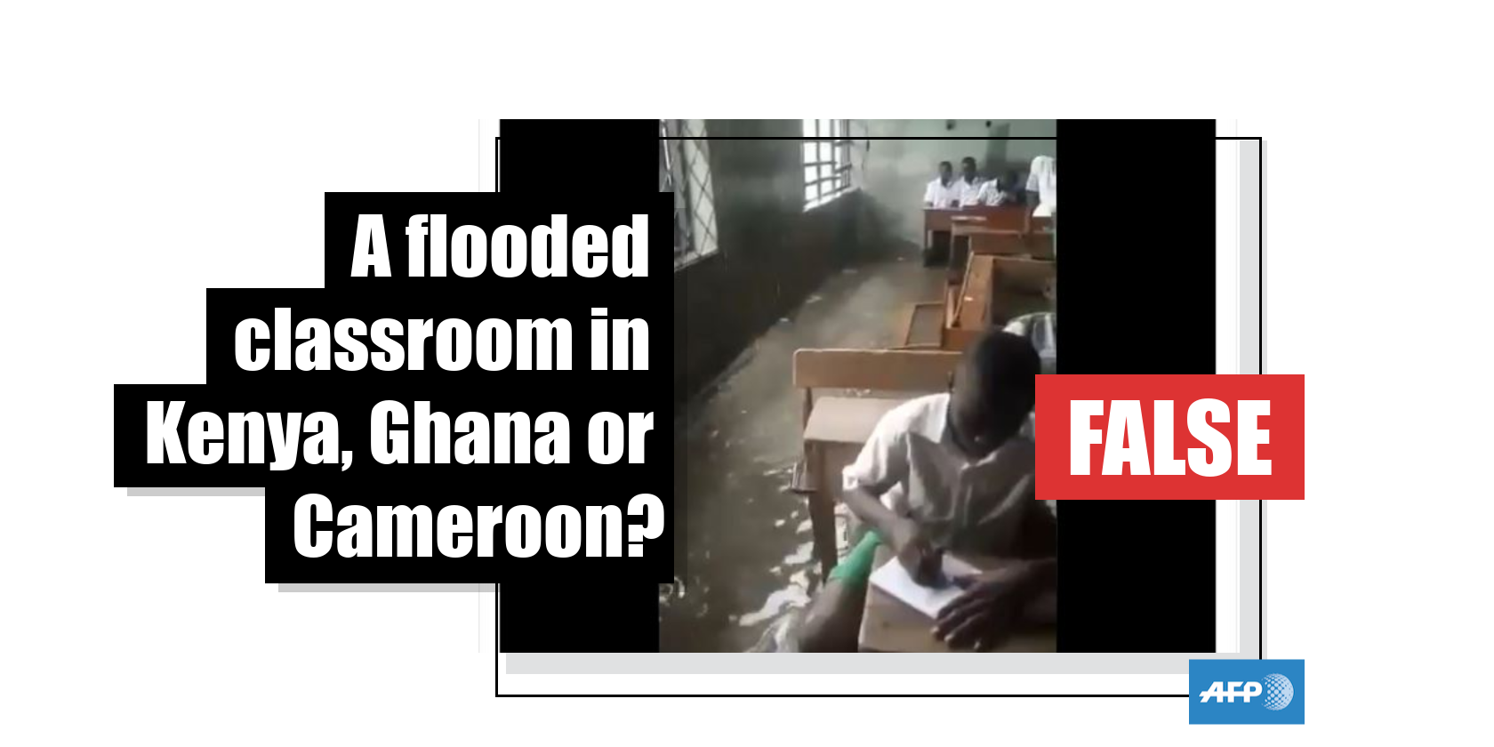 Social media posts have located this flooded classroom in various ...