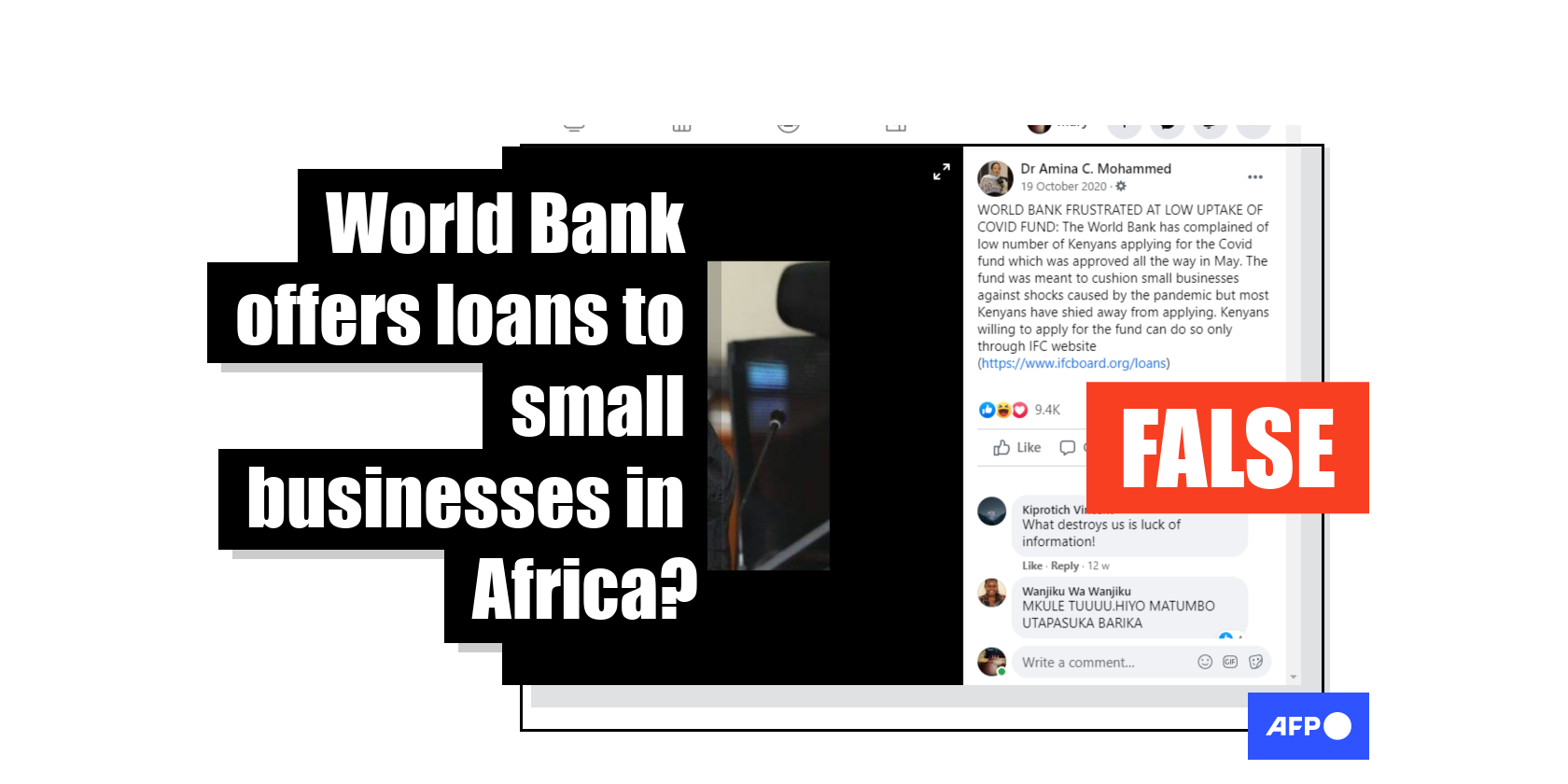 Fraudulent Facebook posts claim the World Bank is giving loans to small ...