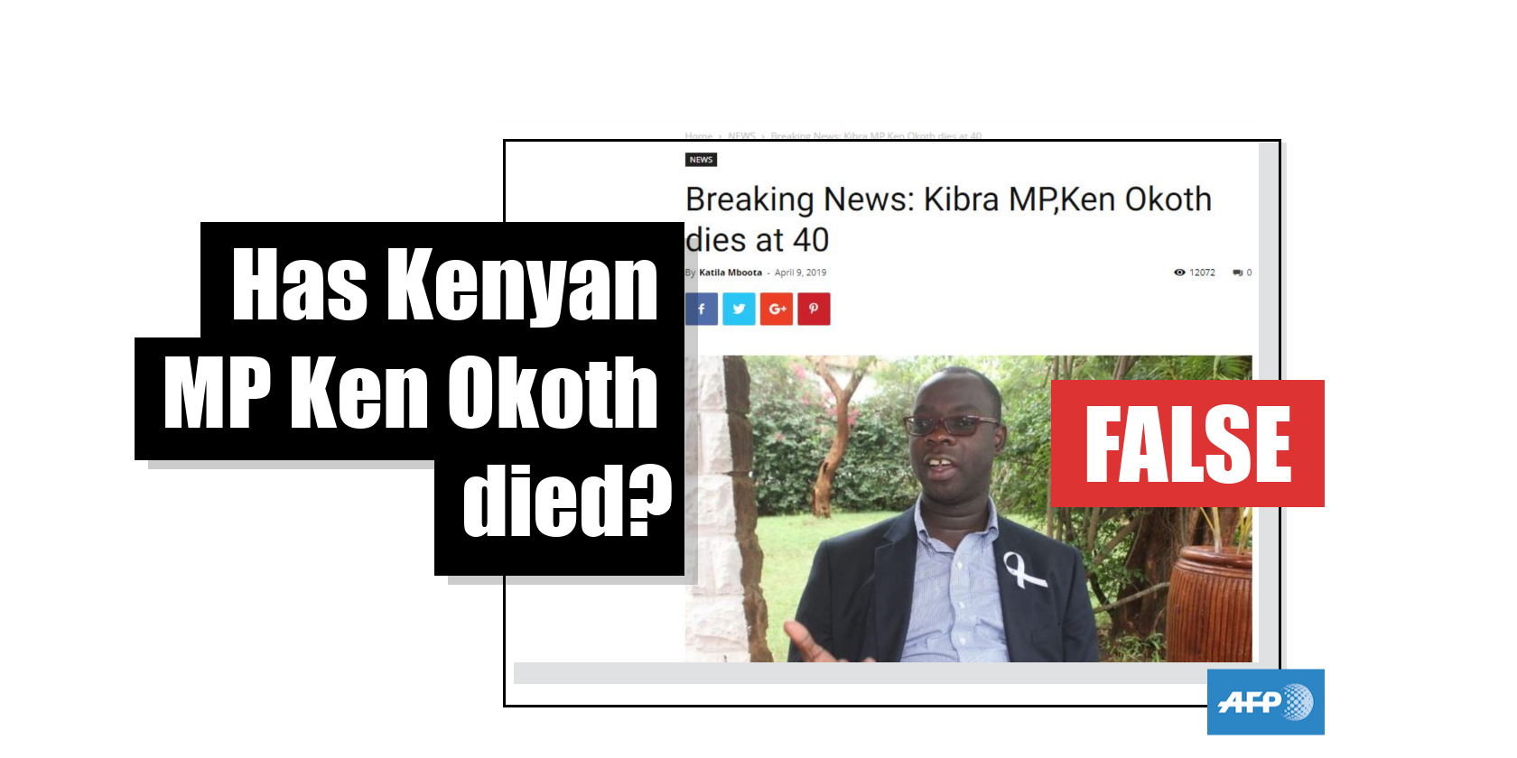 No, Kenyan MP Ken Okoth is not dead | Fact Check