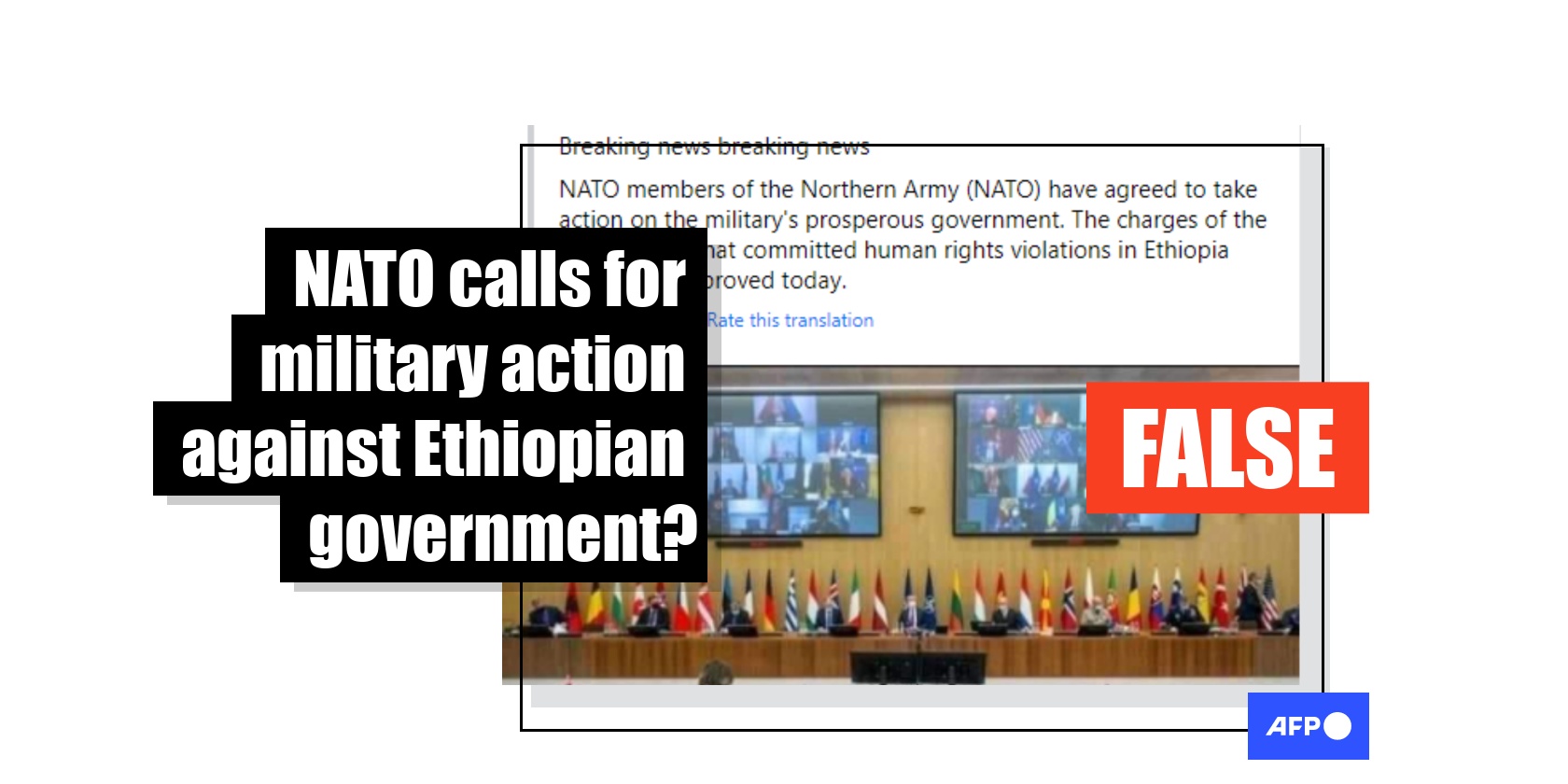 NATO has not released a statement about planning military action ...