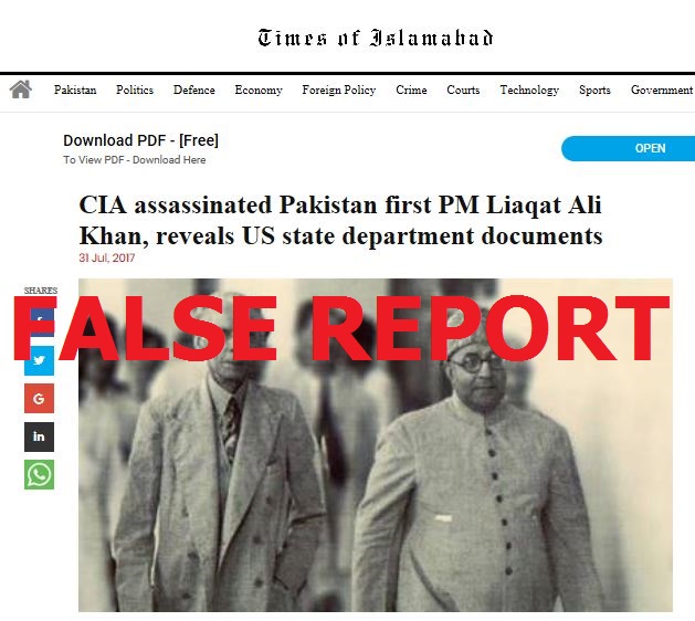 No, declassified US State Department documents do not show the CIA ...