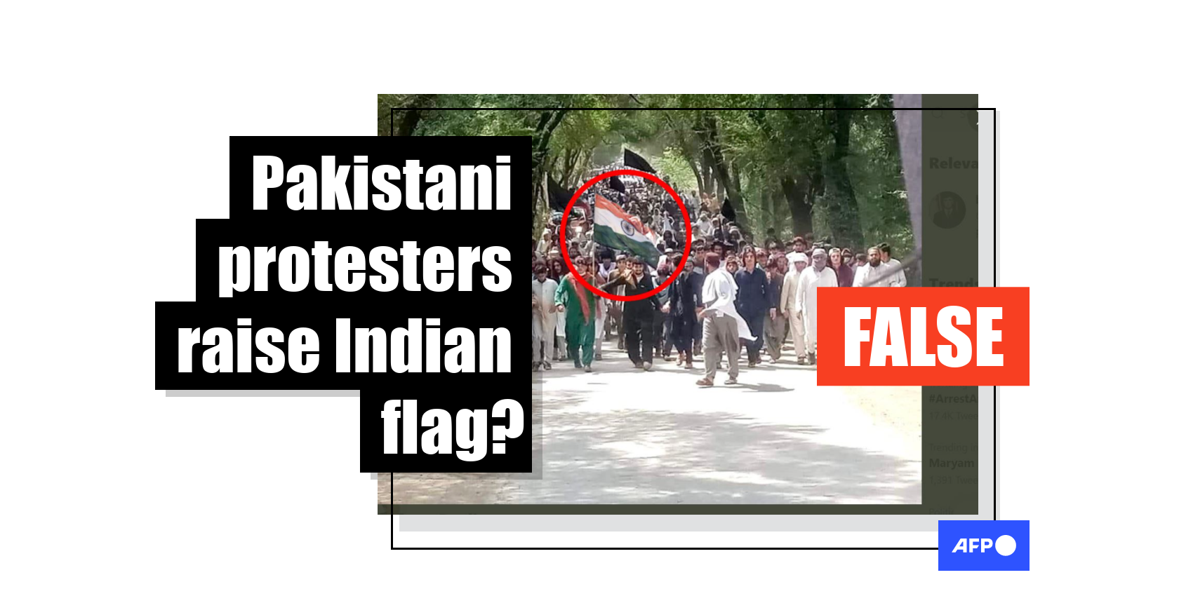 The image has been doctored from a photo showing a black flag | Fact Check