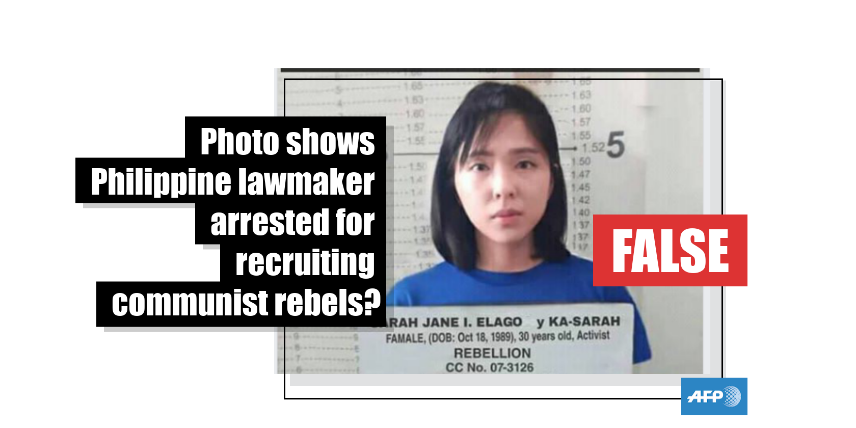 The original photo from Philippine lawmaker Sarah Elago has been ...