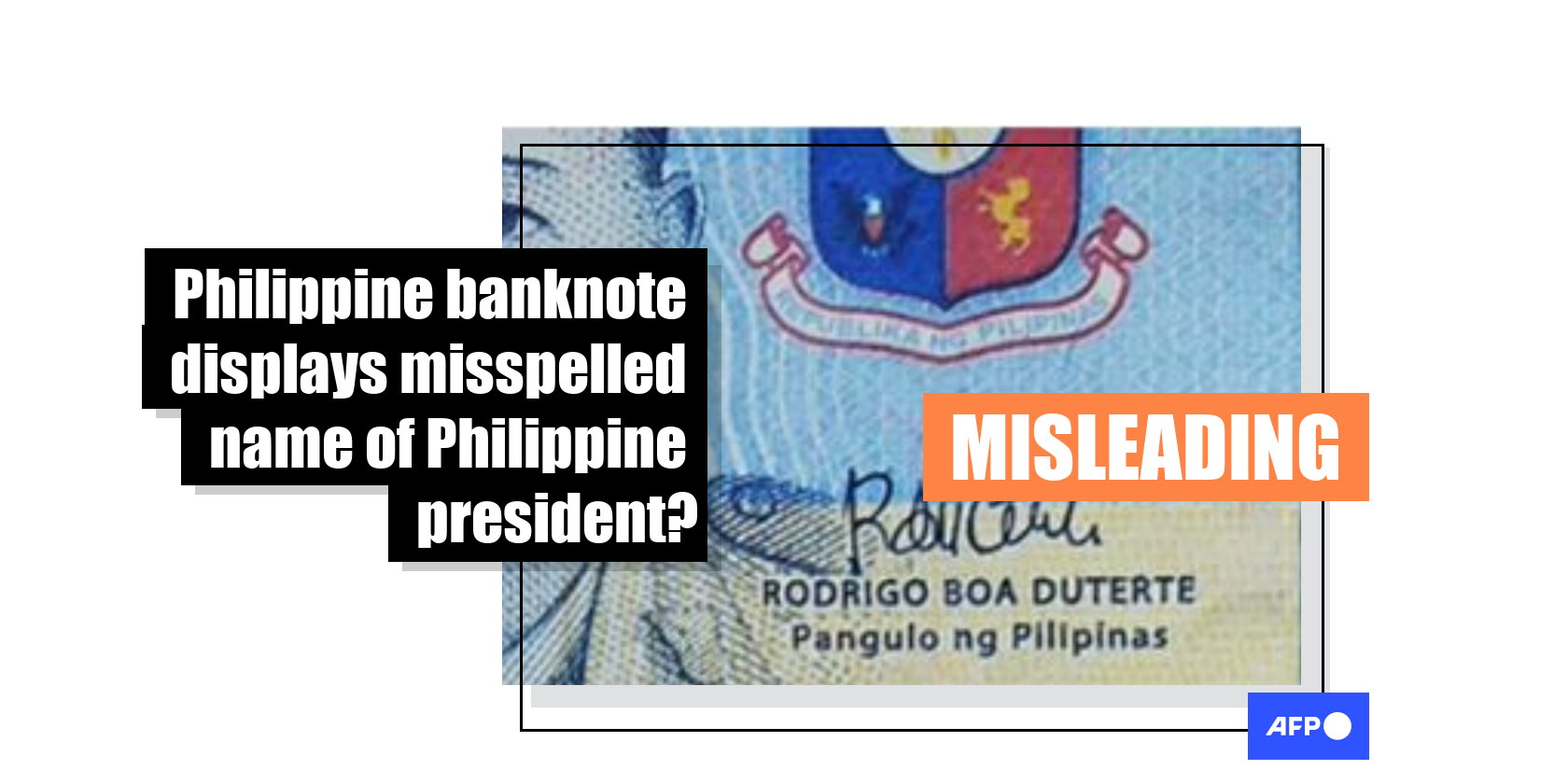 This image of a Philippine banknote has been doctored to misspell ...
