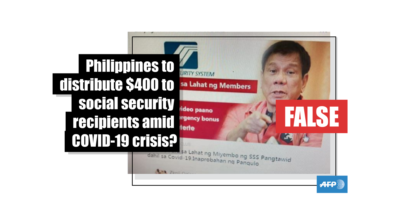 The Philippines’ social security agency said this report about a COVID ...