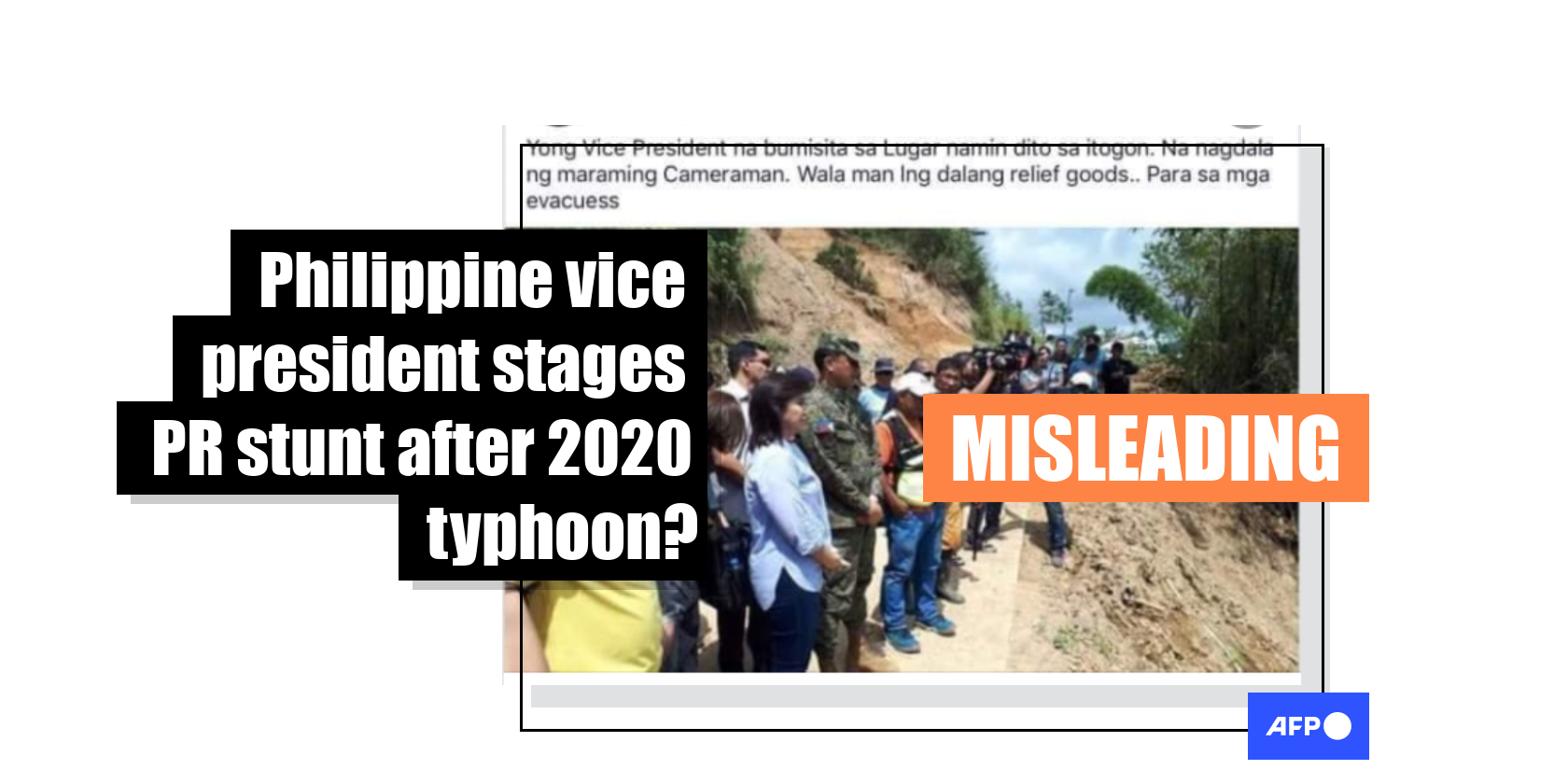 This photo has circulated in reports about Leni Robredo visiting a ...