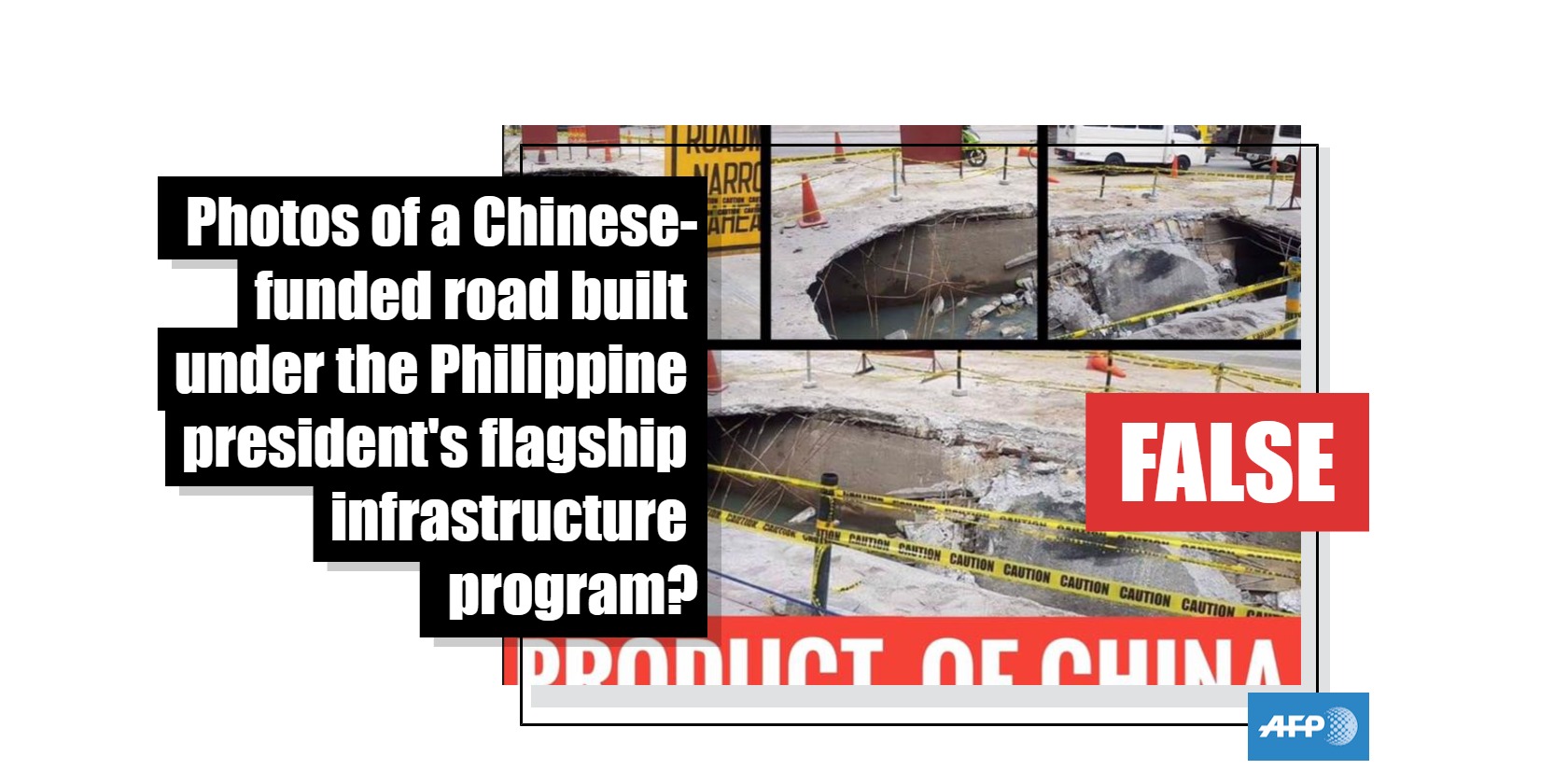 No, these are not photos of Chinese-funded road built under Philippine ...