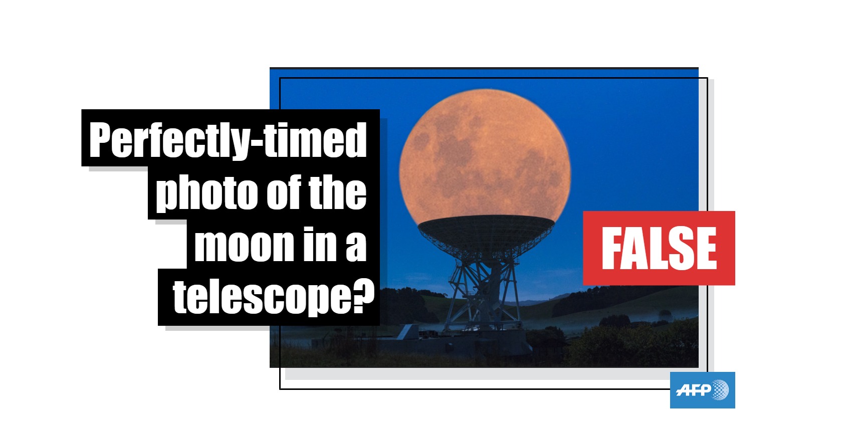 No, this is not a perfectly-timed photograph of the moon hovering over ...