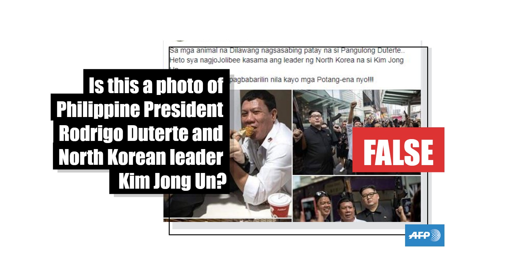 No, this is not a photo of Philippine President Rodrigo Duterte and Kim Jong Un | Fact Check